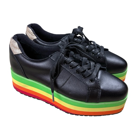 Volatile | Shoes | Y2k Kidcore Goth Rainbow Platform Sneakers Very ...